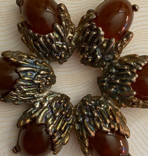 Remarkable mid century BRUTALIST design costume jewel… - Gem