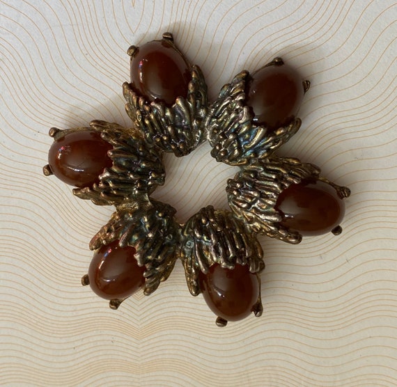 Remarkable mid century BRUTALIST design costume jewel… - Gem