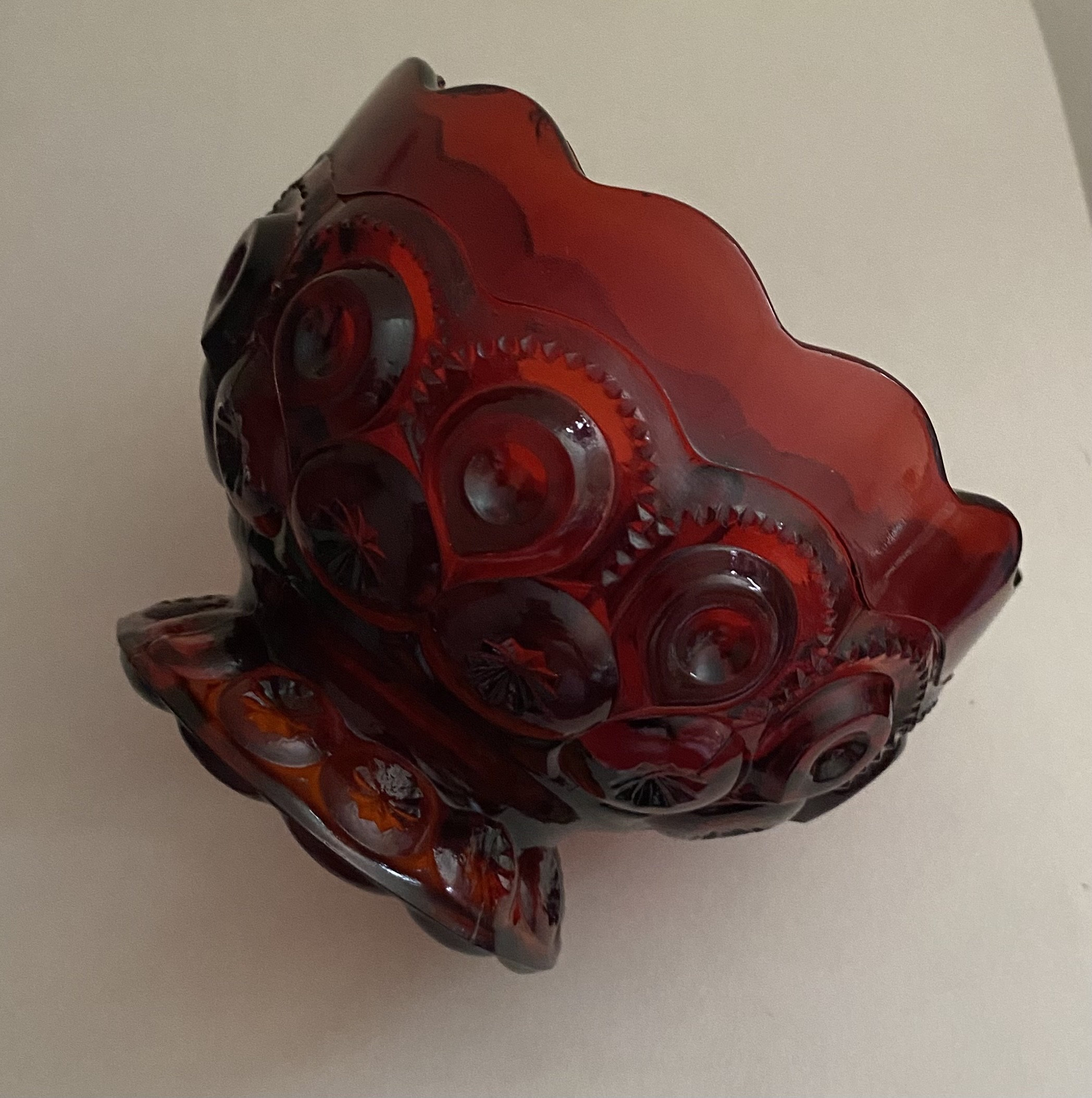 MOON & STAR Candle Lamp Topper Shade by the Smith Company in Amberina ...