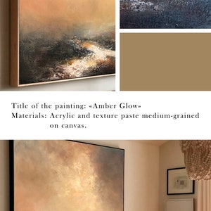 Abstract Large Wall Art Oversized, Canvas Trendy Beige Wall Art ...