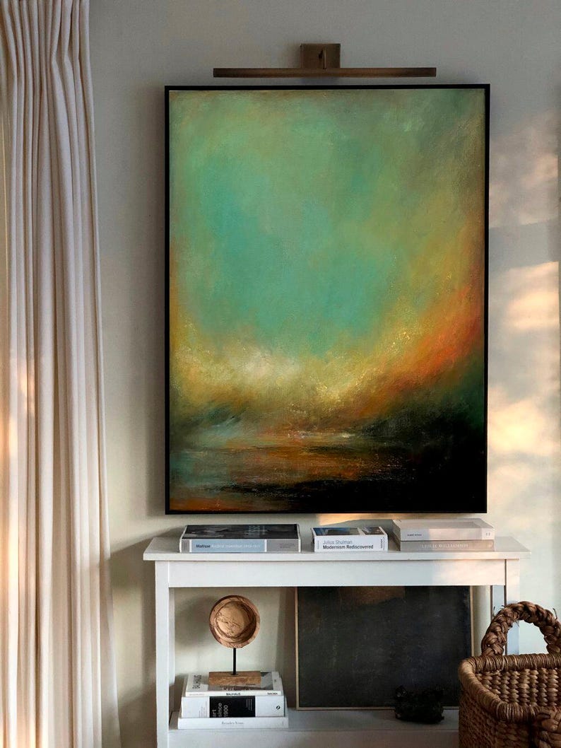 Abstract Painting, Modern Art, Bathroom Wall Art, Trendy Wall Art ...