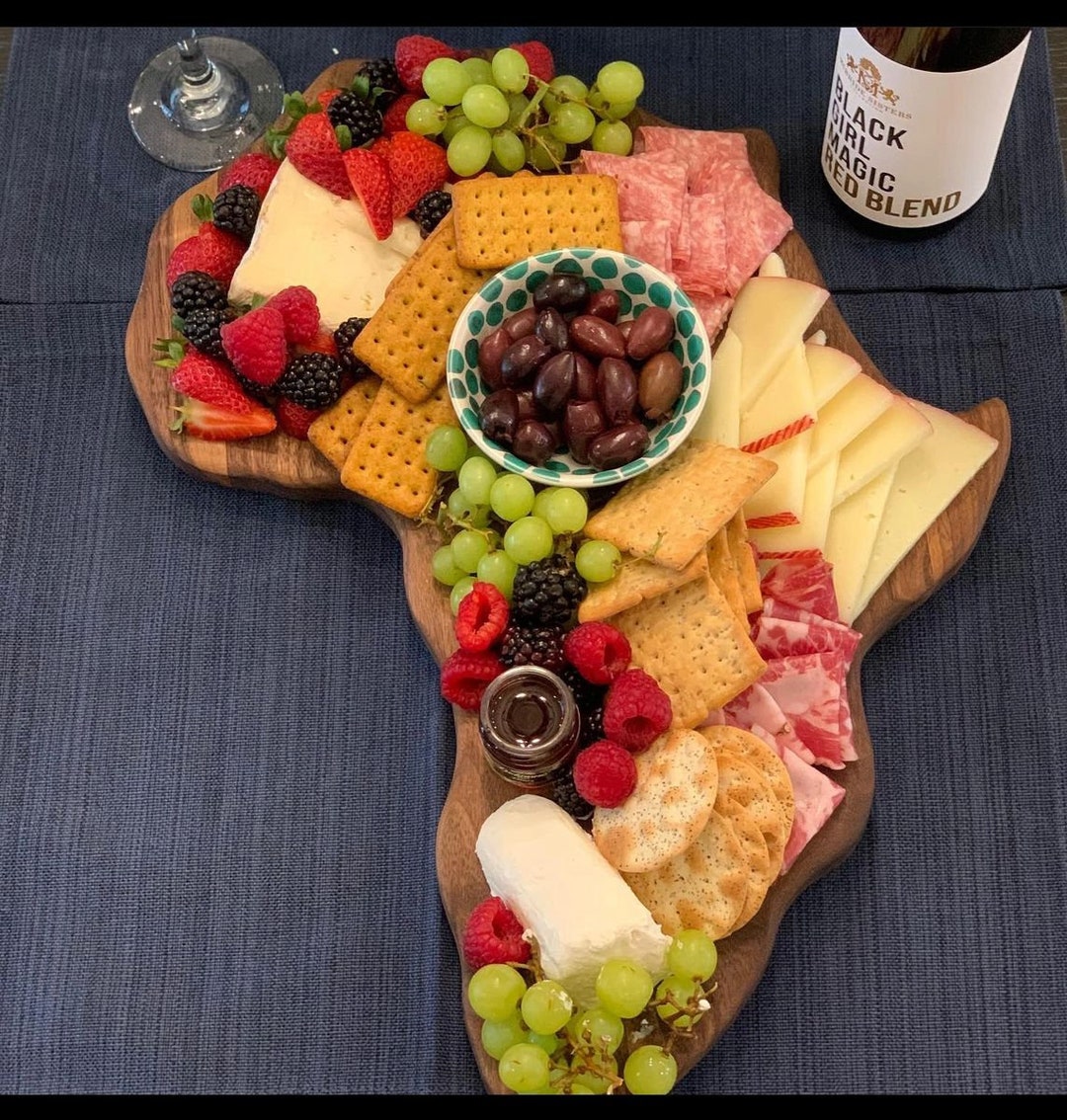 Africa Shaped Cutting Board, Charcuterie, Serving Board, Africa Wall ...