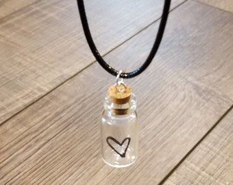Tiny Jar Necklace | Etsy