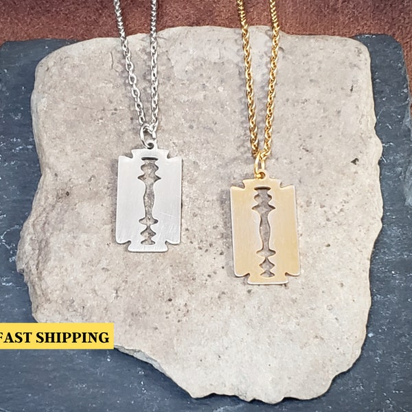 Razor Blade Necklace - Etsy