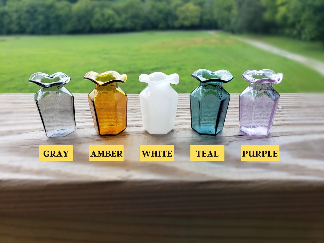 Miniature Glass Whisker Vase | Mini Glass Vase | Unique Tiny Gift ...