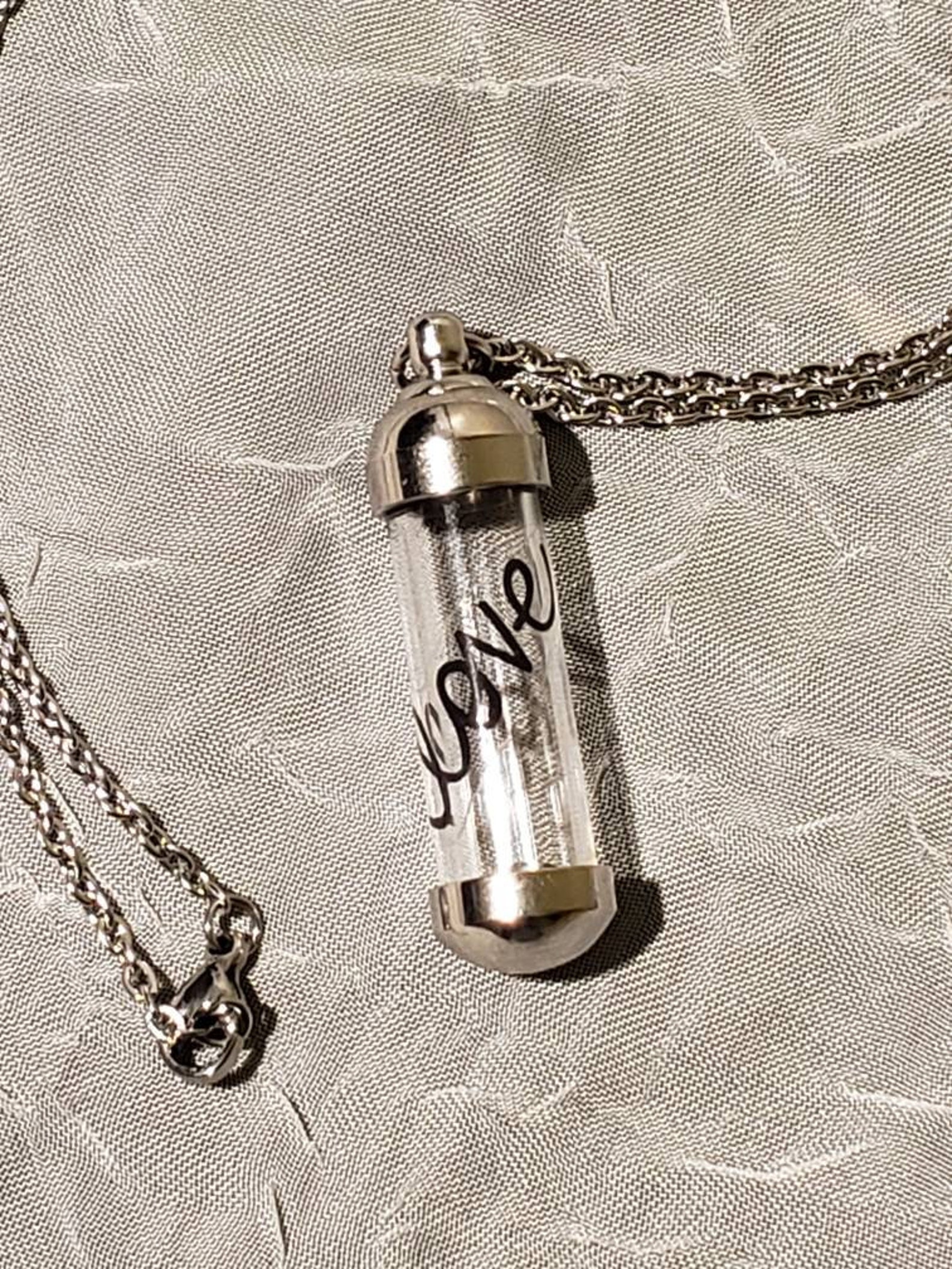 Empty Fillable Vial Bottle Stainless Steel Memorial - Etsy