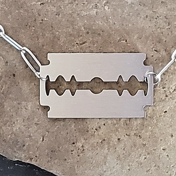 Razor Blade Necklace - Etsy