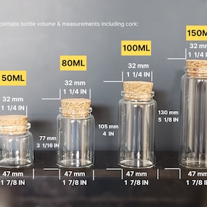 Large Glass Bottles | 50 - 80 - 100 - 150 ML | DIY Empty Fillable ...