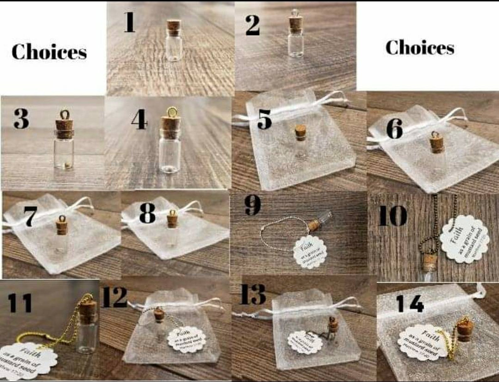 Tiny Mustard Seed Faith Glass Bottle Charm Mini Gift School | Etsy