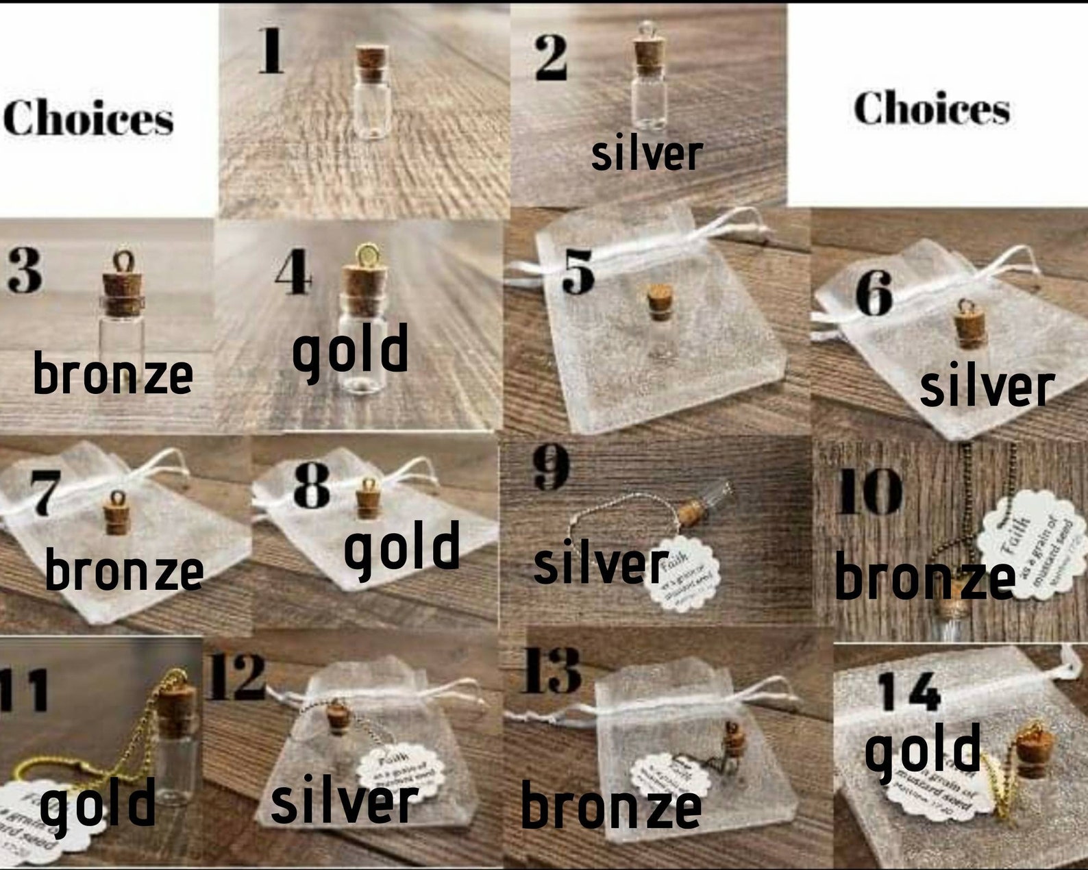 Tiny Mustard Seed Faith Glass Bottle Charm Mini Gift School | Etsy