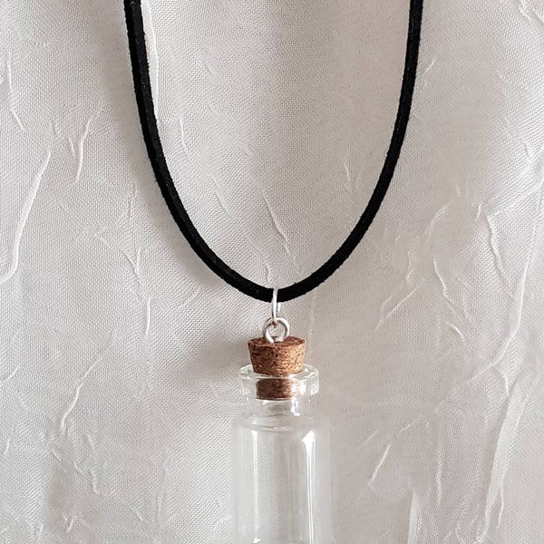 Leather Tiny Jar Pendant - Etsy