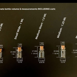 Mini Glass Bottles 20 SIZES BULK PRICES Tiny Clear Jar Cork Lid | Empty ...