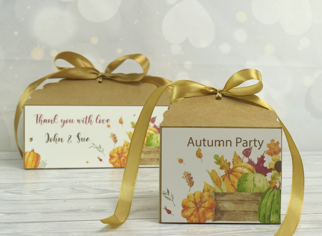 Gift Box, Packaging Boxes Custom, Cookie Packaging, Autumn Gift Box ...