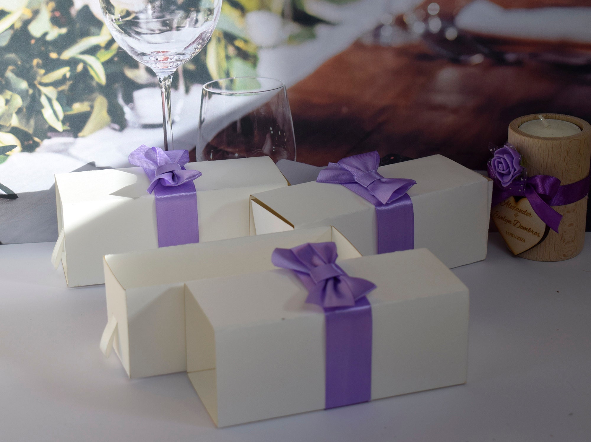 Personalized Mini Champagne Bottle Box, Wedding Favor, Bow Detail - Etsy