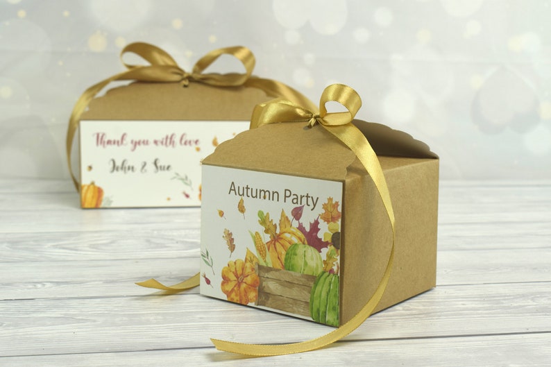 Gift Box Packaging Boxes Custom Cookie Packaging Autumn - Etsy