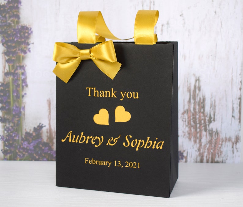 Elegant Gift Bags Bags With Satin Ribbon Handles Gold Gift - Etsy