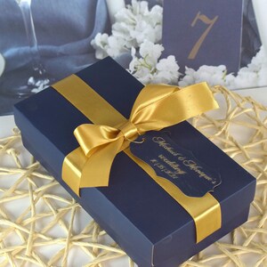Navy Blue Boxes, Boxes With Lid, Boxes With a Ribbon, Elegant Boxes ...