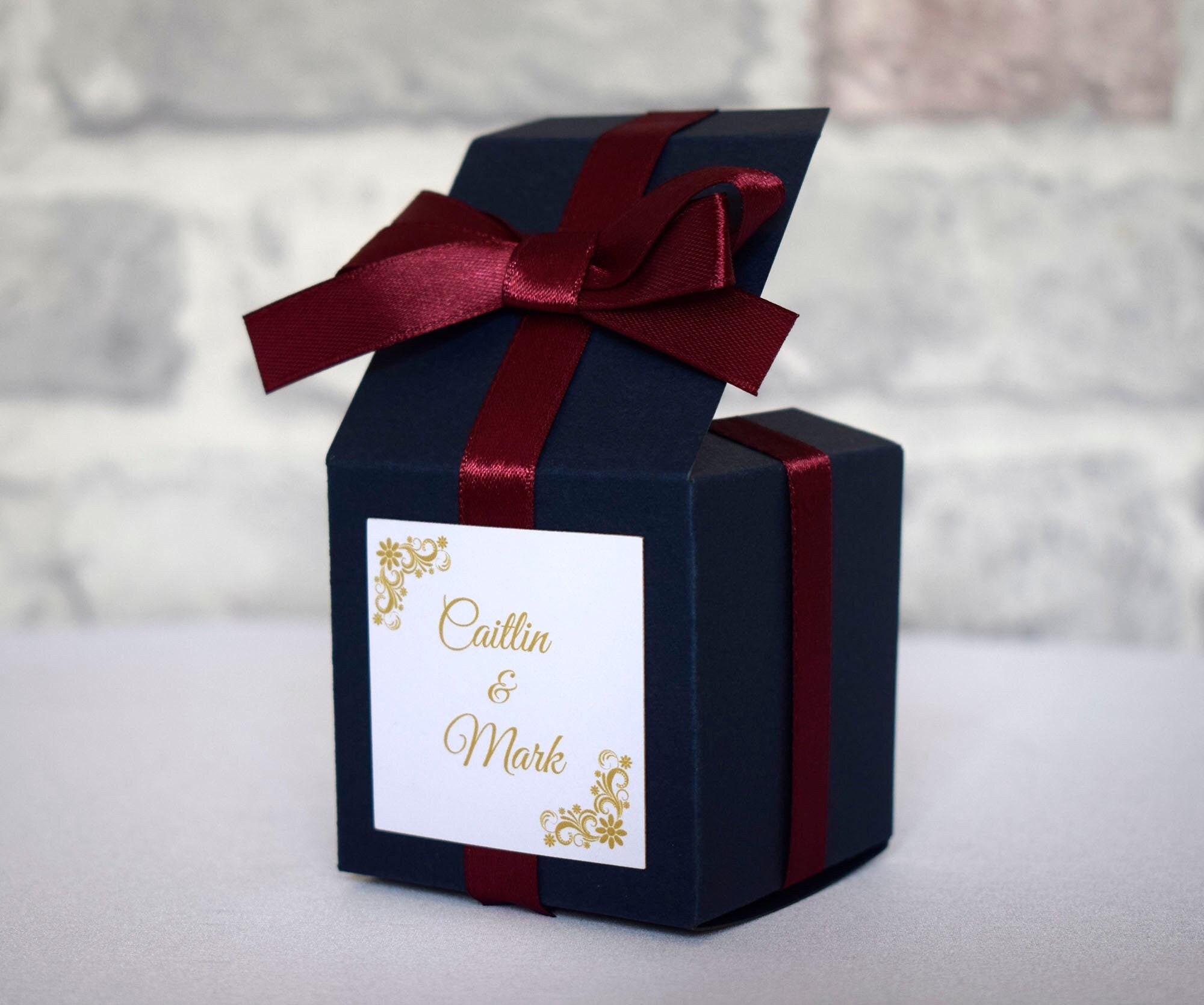 Wedding Favor Boxes Personalized Wedding Favor Candy Box | Etsy