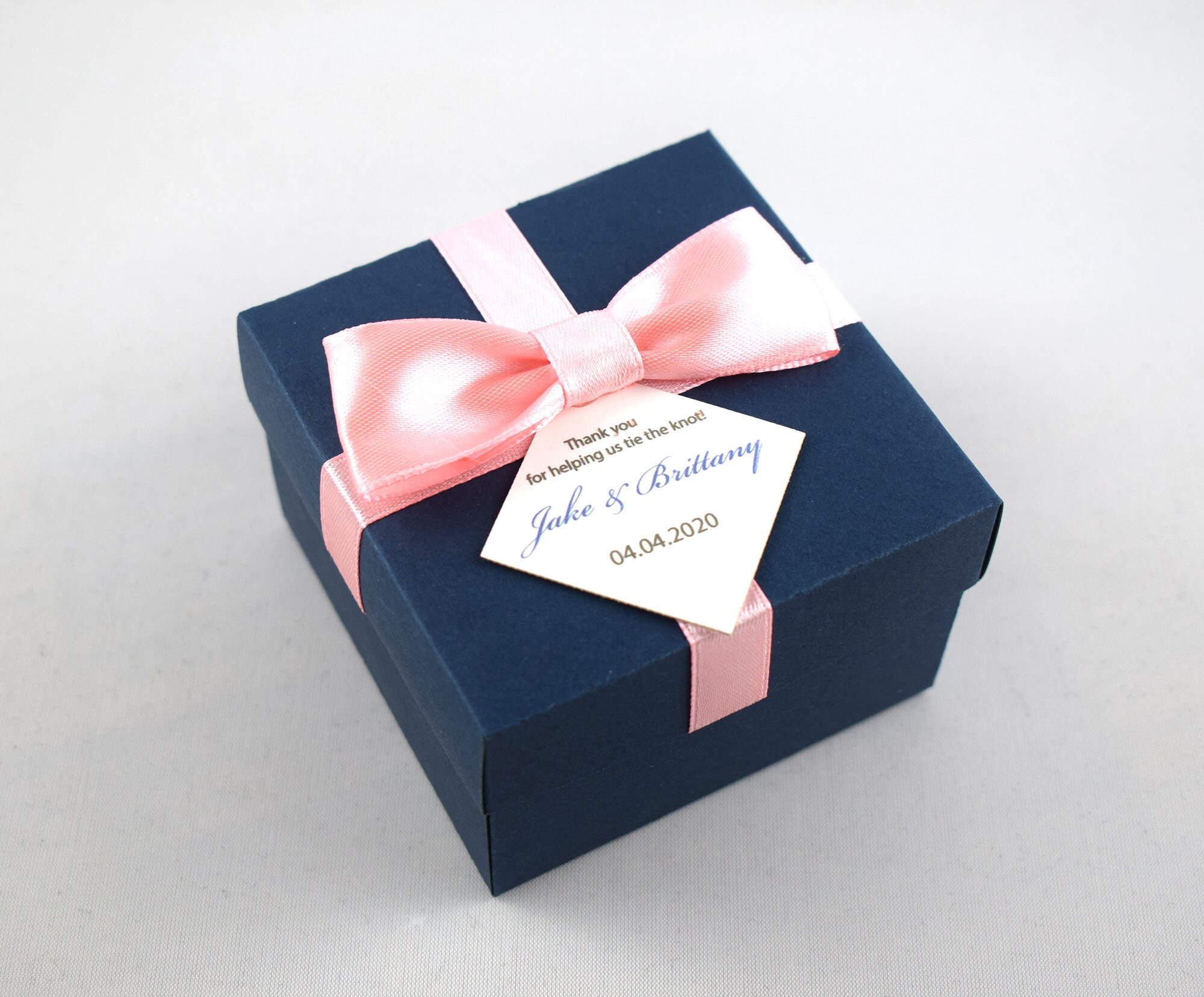 Navy Blue Boxes Personalized Wedding Boxes Navy Favor Boxes - Etsy