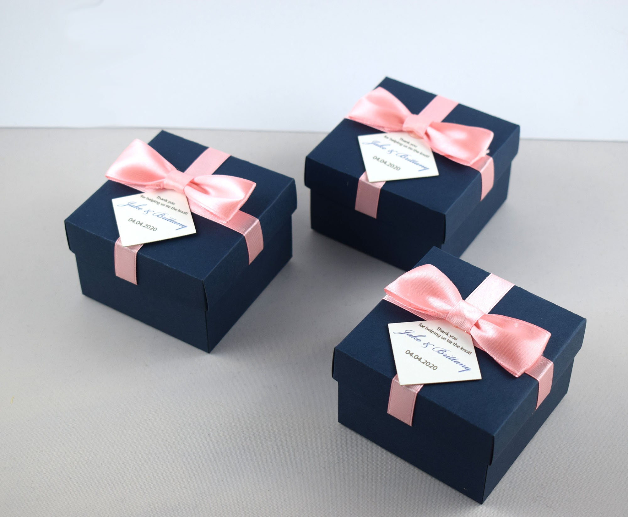 Navy Blue Boxes Personalized Wedding Boxes Navy Favor Boxes - Etsy Canada