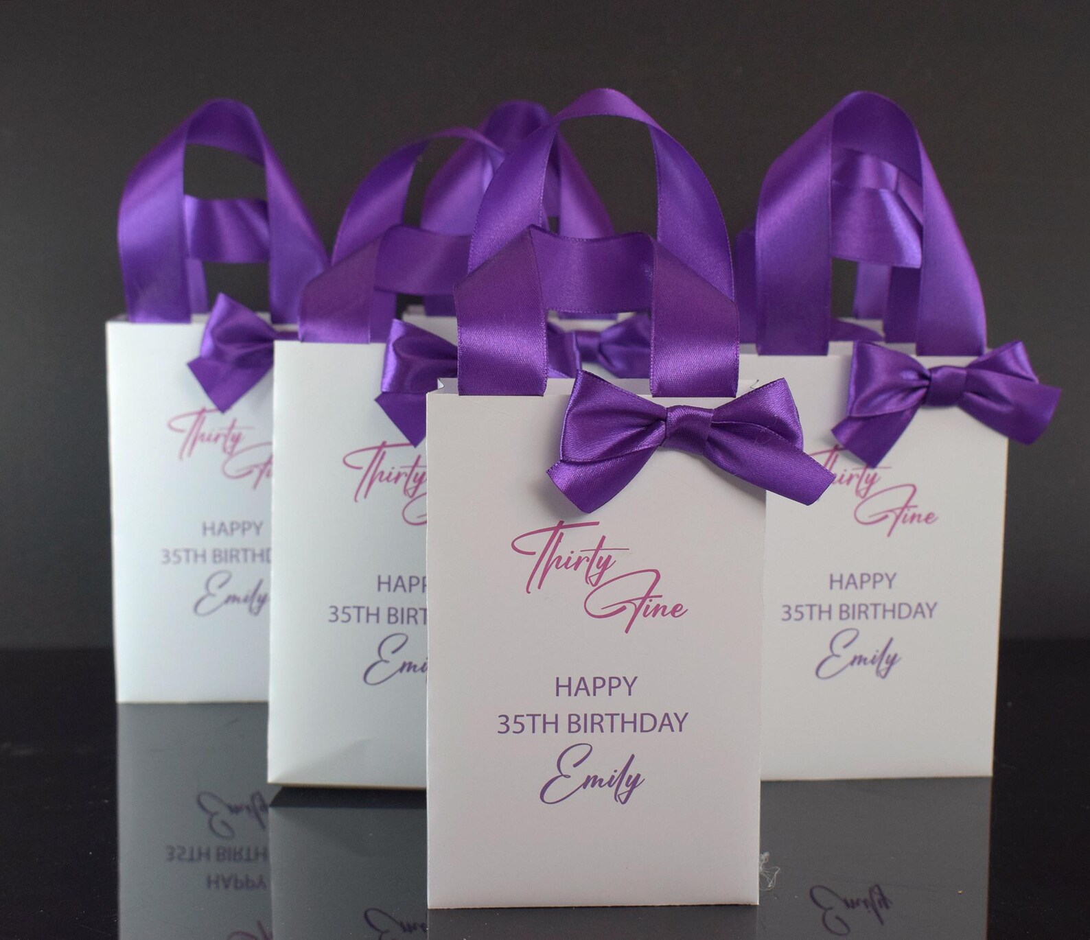 Personalized Birthday Gift Bags: Elegant Party Favor Bags - Etsy