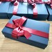 Navy Blue Boxes Boxes With Lid Boxes With a Ribbon Elegant - Etsy