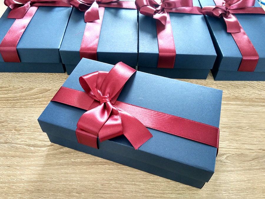 Navy Blue Boxes Boxes With Lid Boxes With a Ribbon Elegant - Etsy