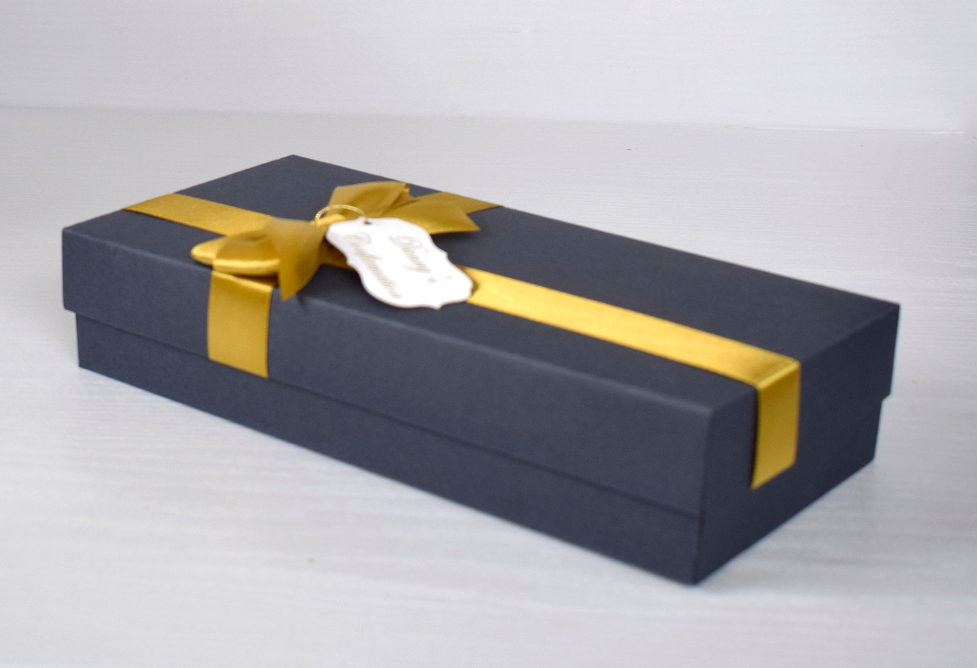 Navy Blue Boxes Boxes With Lid Boxes With a Ribbon Elegant - Etsy