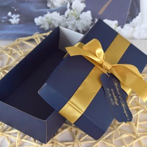 Navy Blue Boxes, Boxes With Lid, Boxes With a Ribbon, Elegant Boxes ...