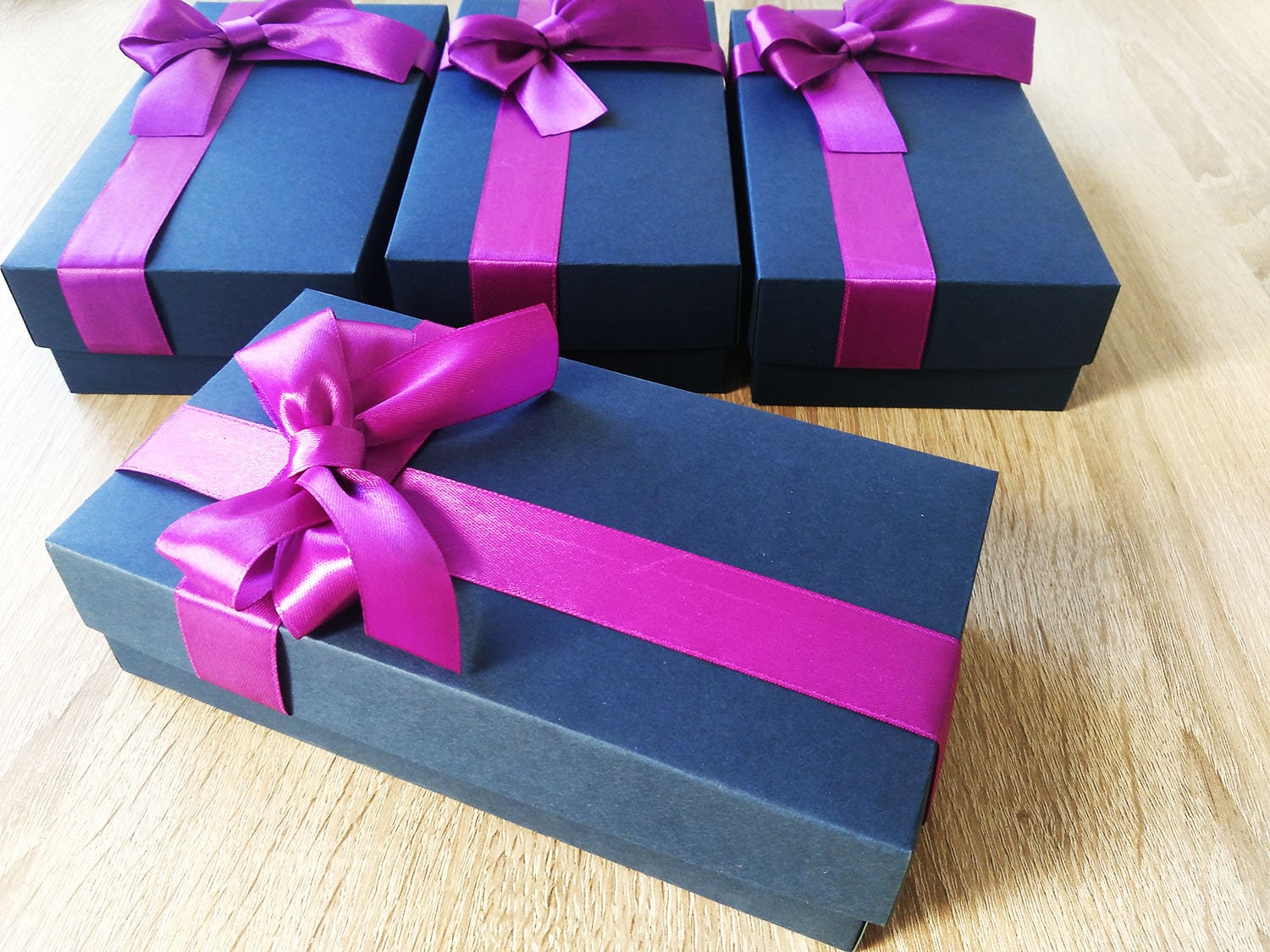 Navy Blue Boxes Boxes With Lid Boxes With a Ribbon Elegant - Etsy