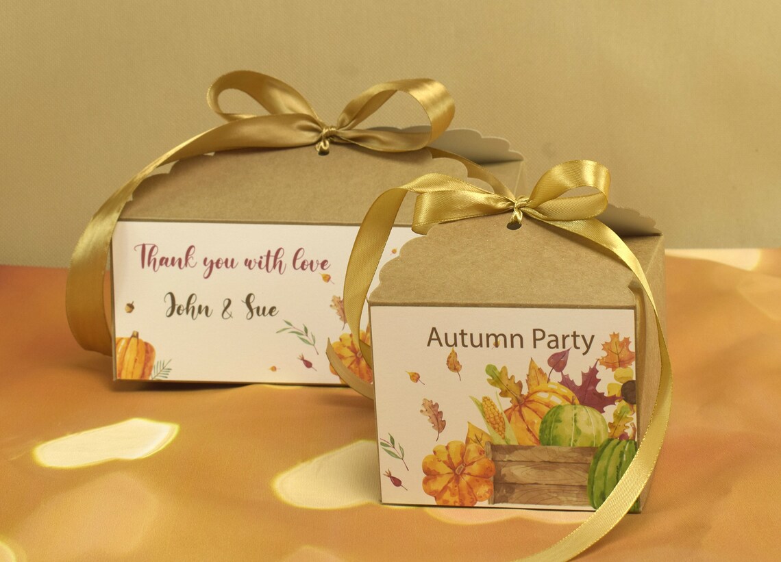 Gift Box Packaging Boxes Custom Cookie Packaging Autumn - Etsy
