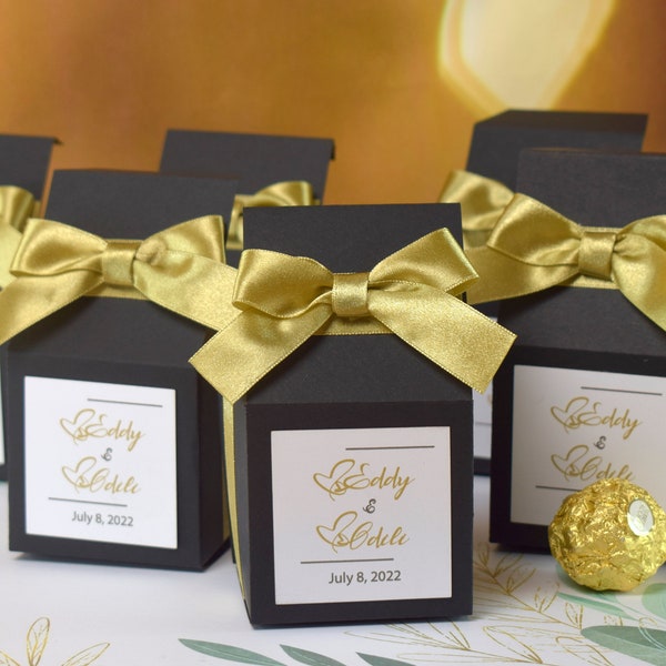 Gold Favor Box - Etsy