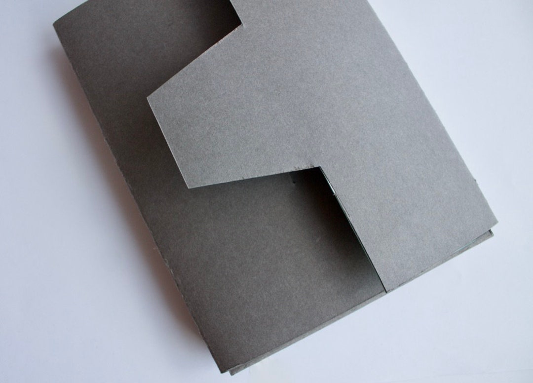 Long-stitch Bound Book in Grey and Turquoise Phase Box - Etsy