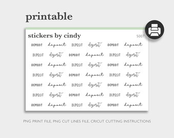 Deposit Stickers - Etsy