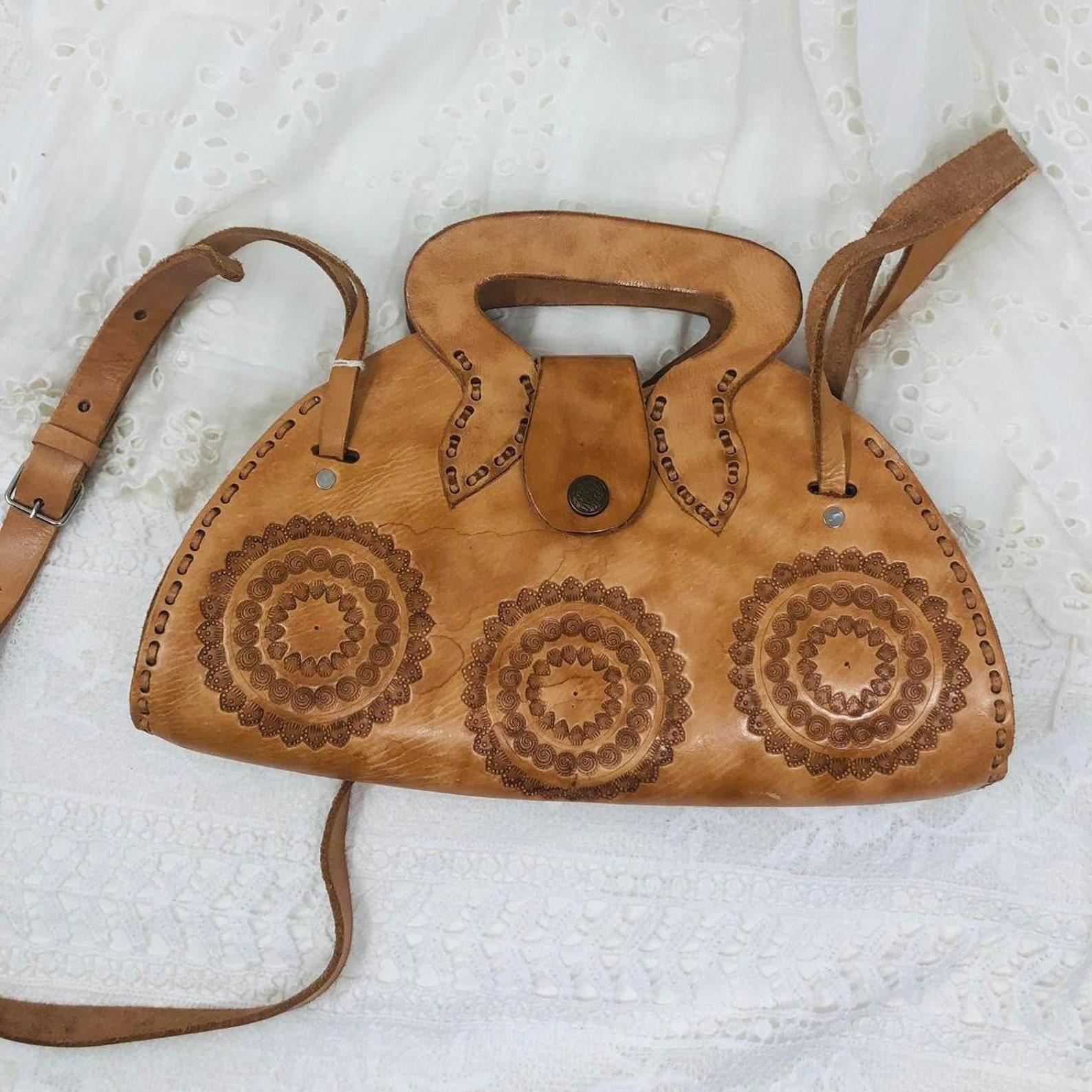 Leather Shoulder Bag, Boho Chic Leather Hobo Bag Slouchy Shoulder Purse ...