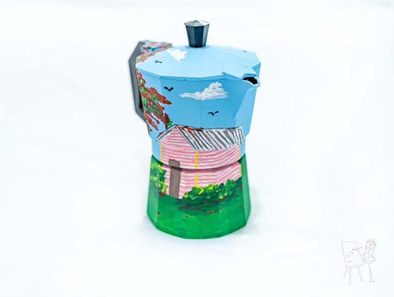 Dominican Painted "cafetera - Azucarera" Handmade Painted - Expresso ...