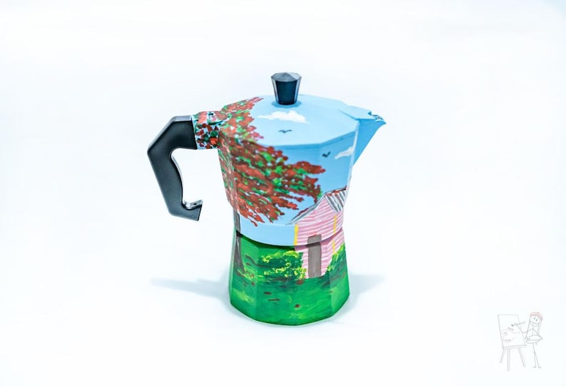 Dominican Painted "cafetera - Azucarera" Handmade Painted - Expresso ...