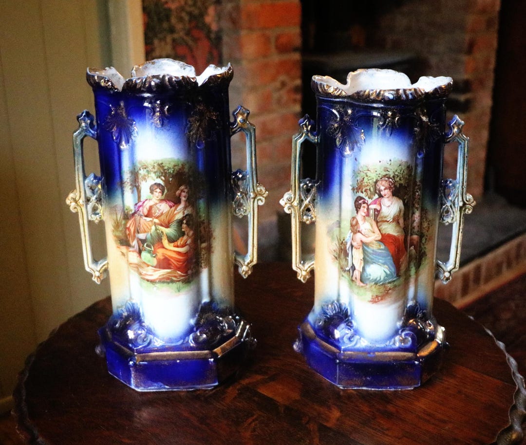 Pair of Antique Vases by Diamond Pottery, C1910 Antique Pottery Vases ...