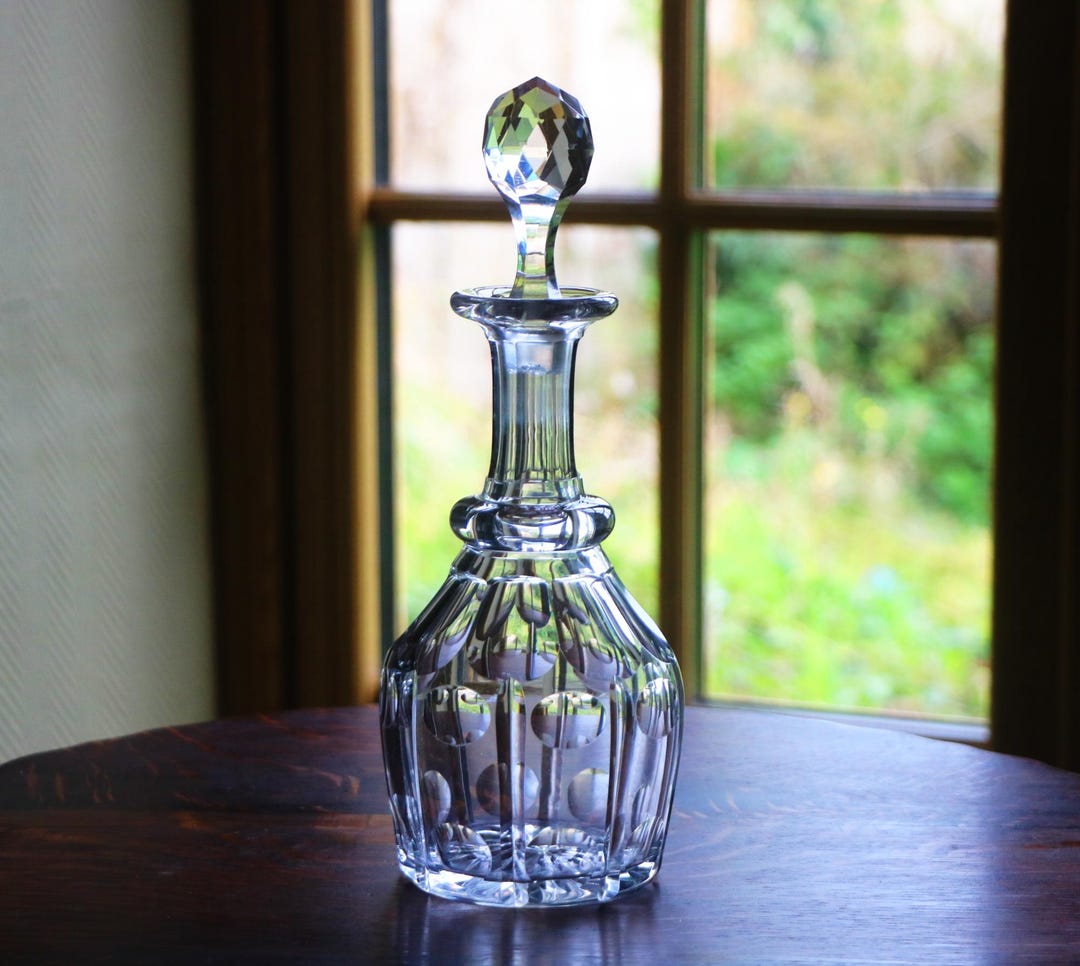 Antique Wine Decanter, Victorian, Hand Made and Hand Cut Small Antique ...