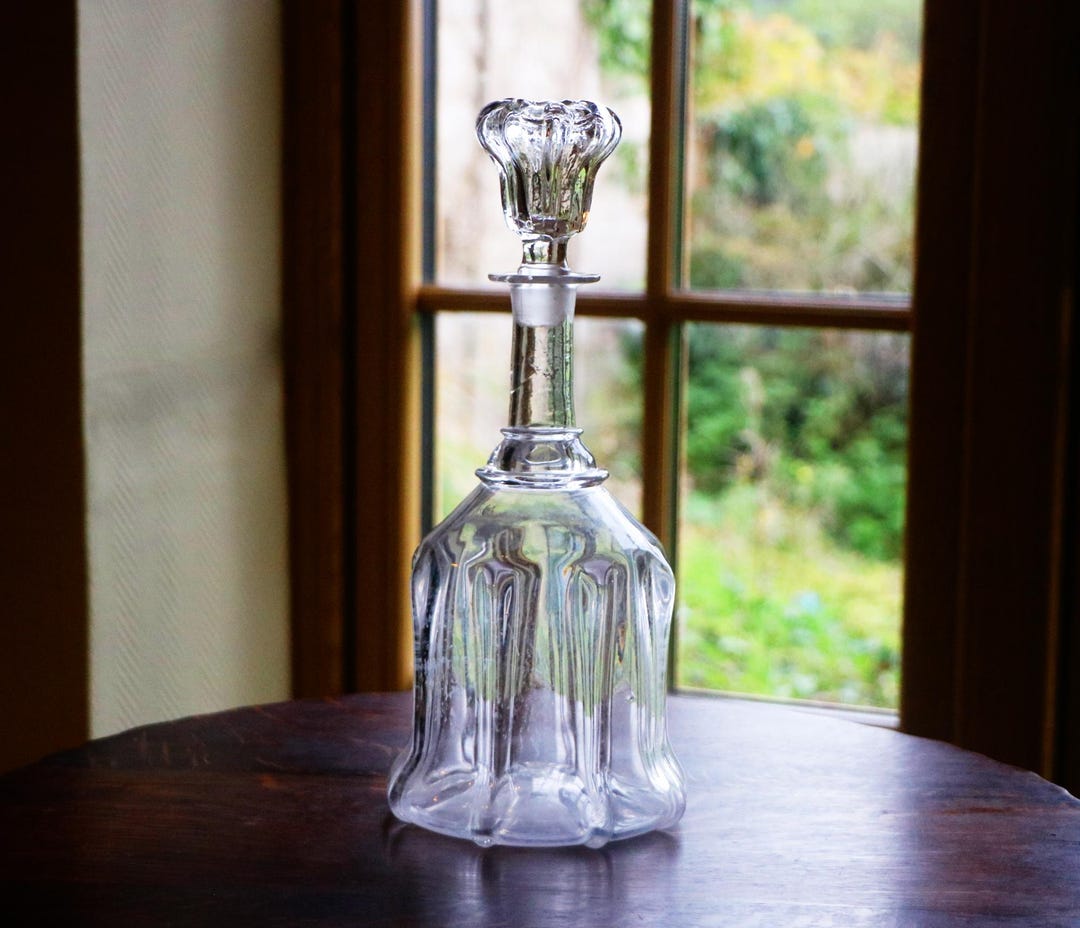 Antique Wine Decanter, Newcastle Shape Victorian Hand Made Vintage Wine ...