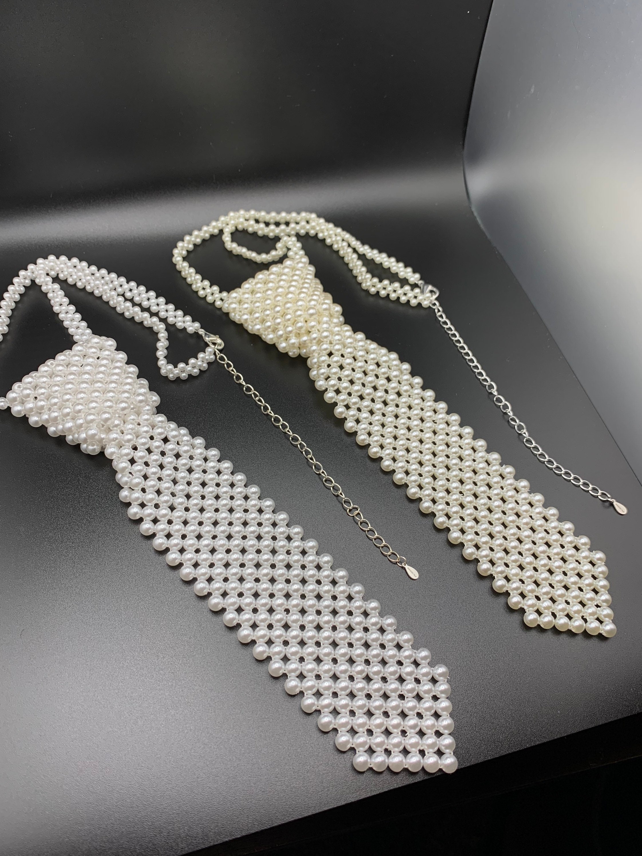Unisex Pearl Neck Tie (new Style) - Etsy