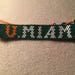 University of Miami Beaded Bracelet ***UM*** - Etsy