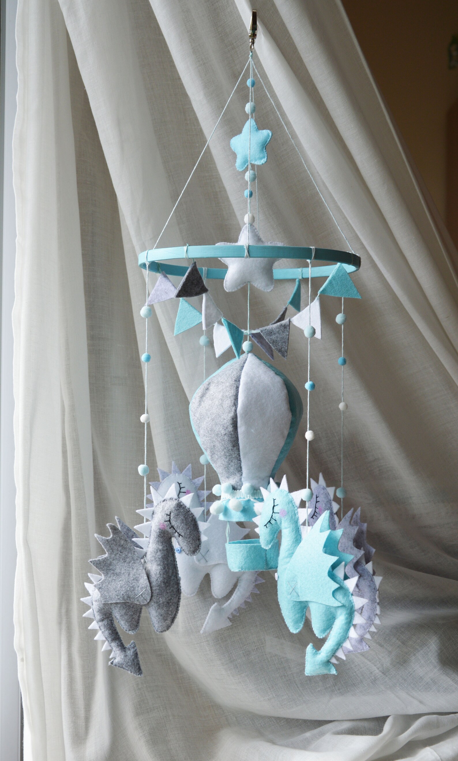 Pastel Gray Baby Mobile Dragons Mobile Mother of Dragons Game of ...