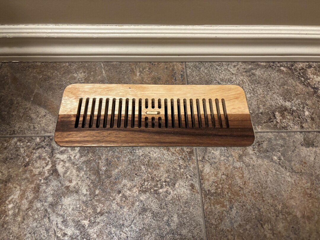 Acaia Wood Closable Vent Cover HVAC Vent Cover Grille Custom Heating ...