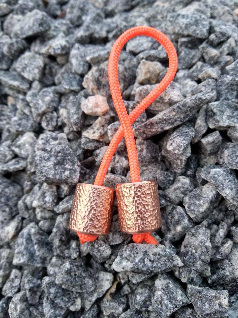 Copper Begleri Beads Set stone Hammered Copper - Etsy