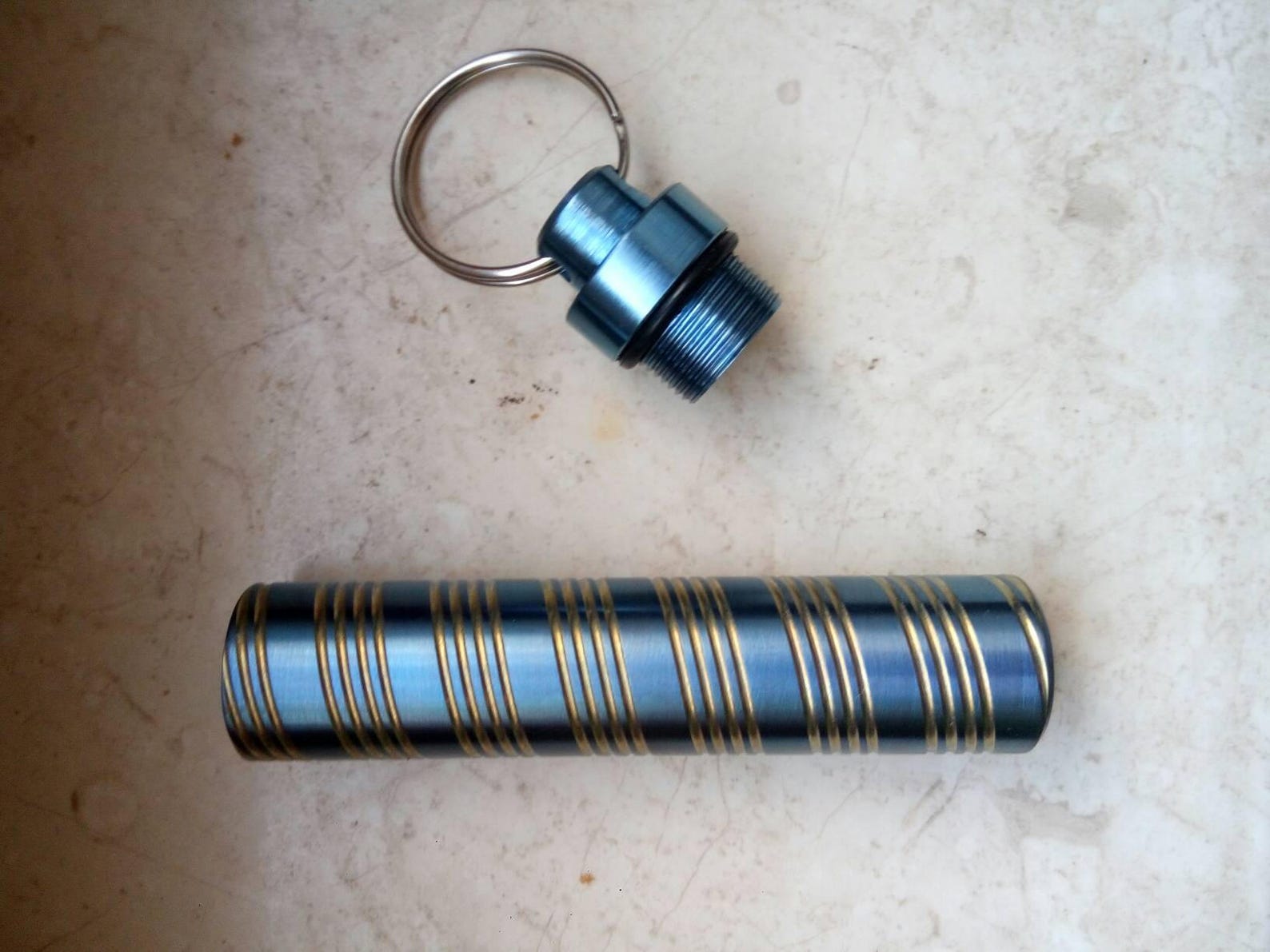 Titanium Cache, Waterproof Storage Capsule, EDC Keychain, Survival ...