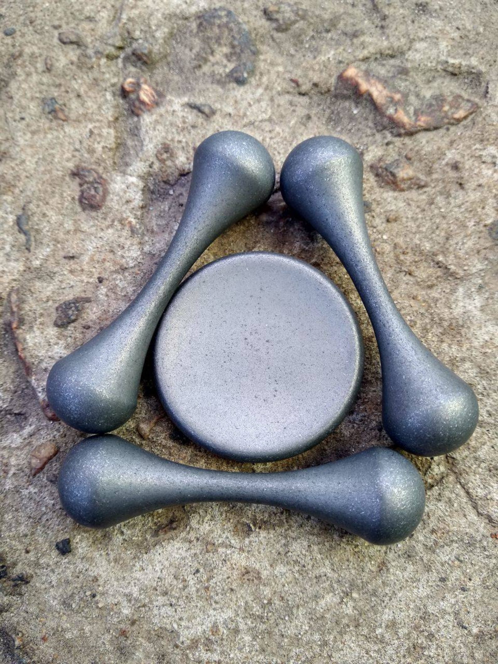 Titanium Contact Coin wave Blue Skill Toy Fidget | Etsy