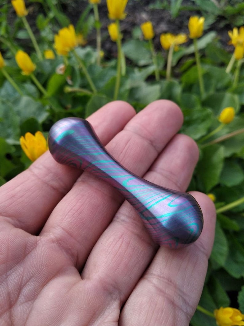 Mokuti Knuckle Roller Timascus Skill Toy Fidget Toy | Etsy