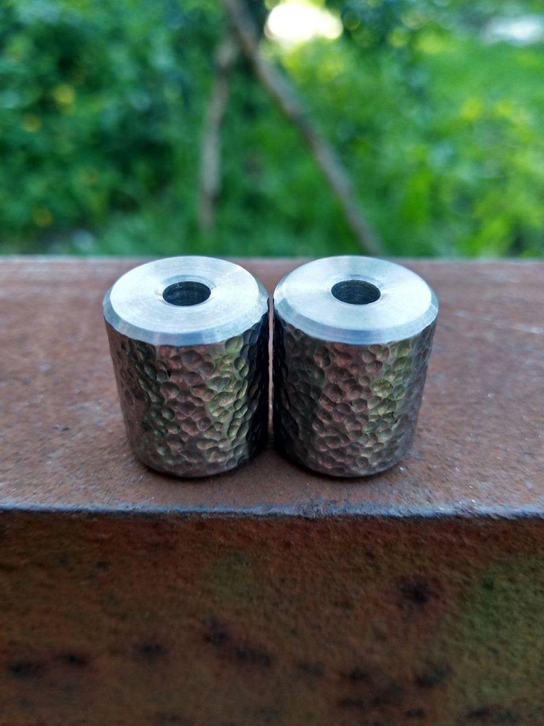 Titanium Begleri Beads Set stone Hammered | Etsy