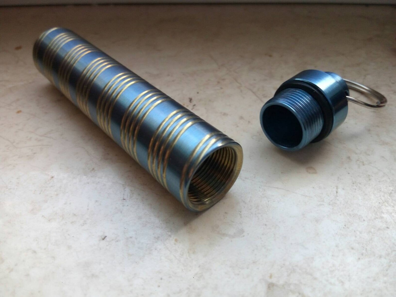 Titanium Cache, Waterproof Storage Capsule, EDC Keychain, Survival ...